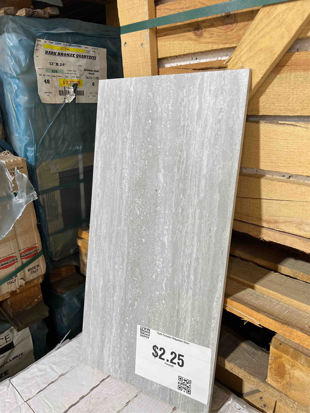 Porcelain Ridgemont Silver 12x24