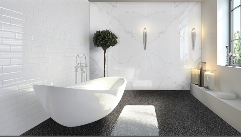 Simple Stone Nero Pebble mosaic styleacc