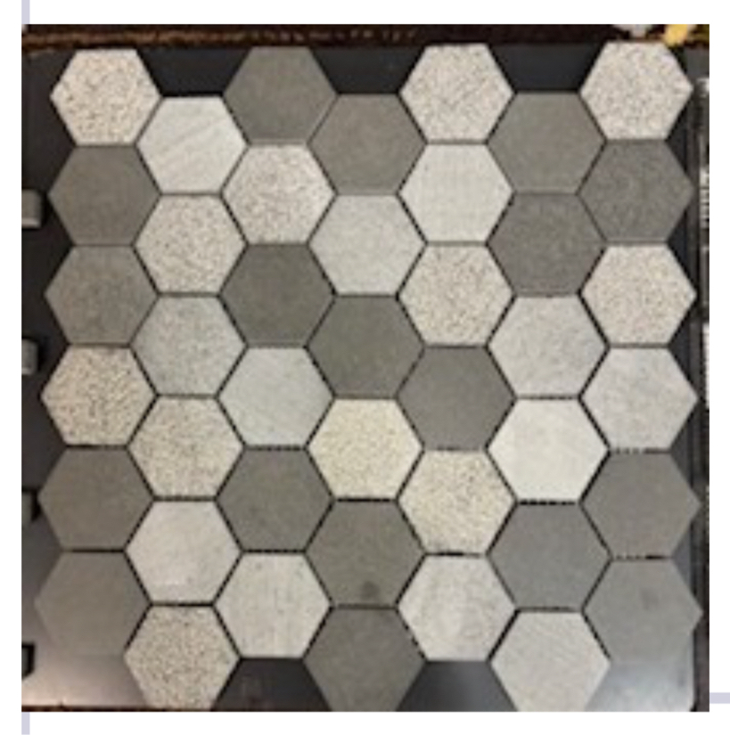 TF-20 ROSE MOSAICS BASALT HEX 2" WSG