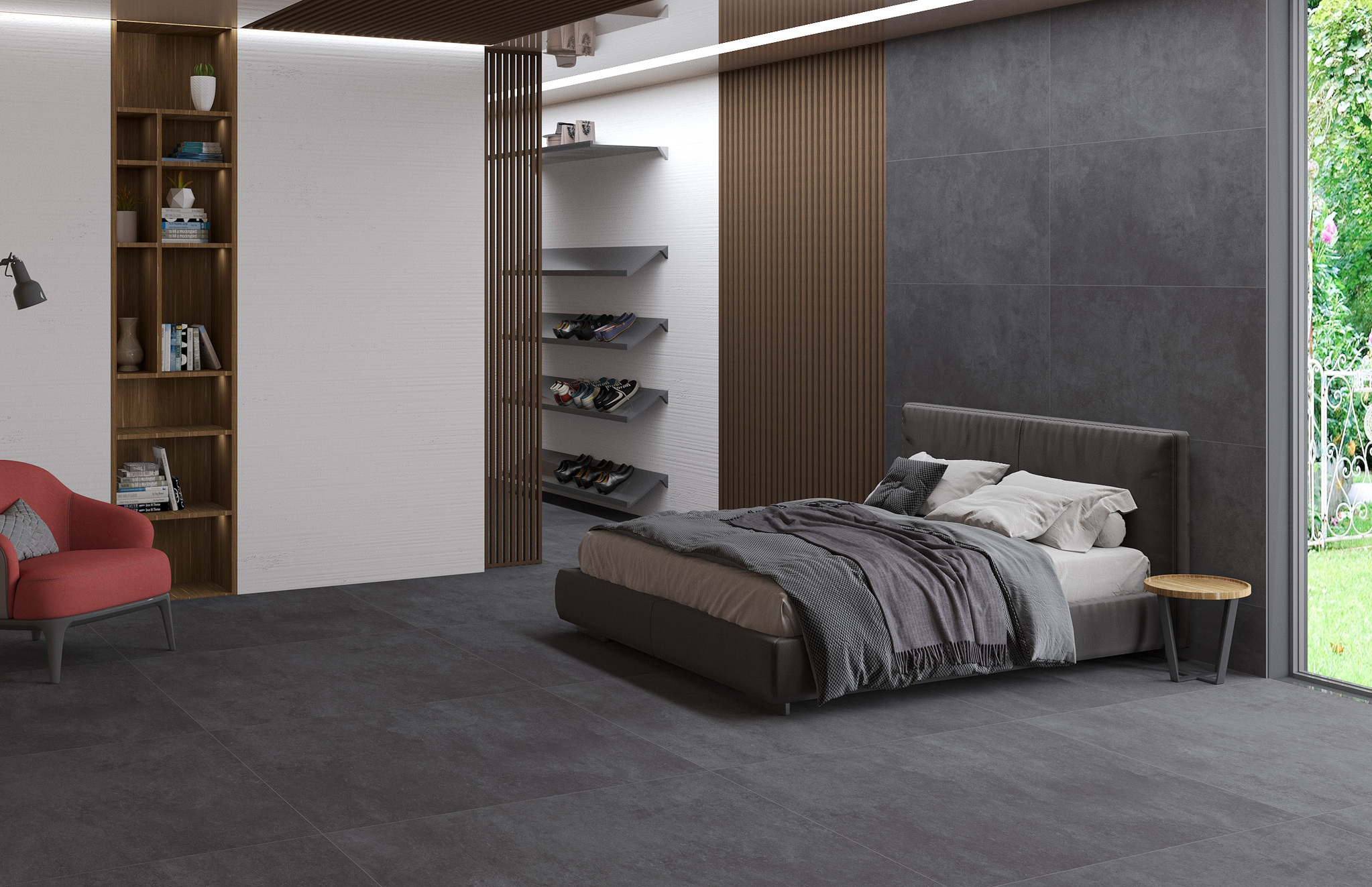 Alba Dark Grey 24x48 Matte SHIVAM